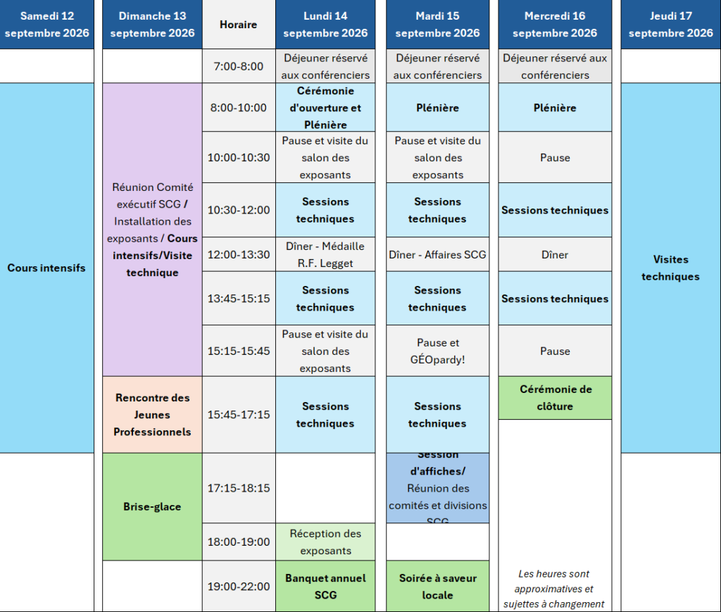Program - GeoQuébec2026